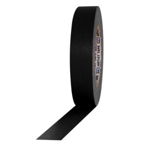 protapes artist tape flatback printable paper board or console tape, 60 yds length x 1" width, black (pack of 1)