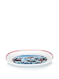 villeroy & boch naif christmas pickle dish, 7.75"