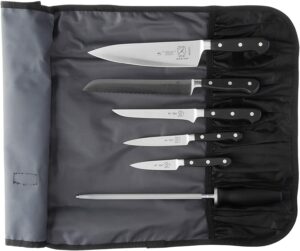 mercer culinary 7-piece forged renaissance knife set,black