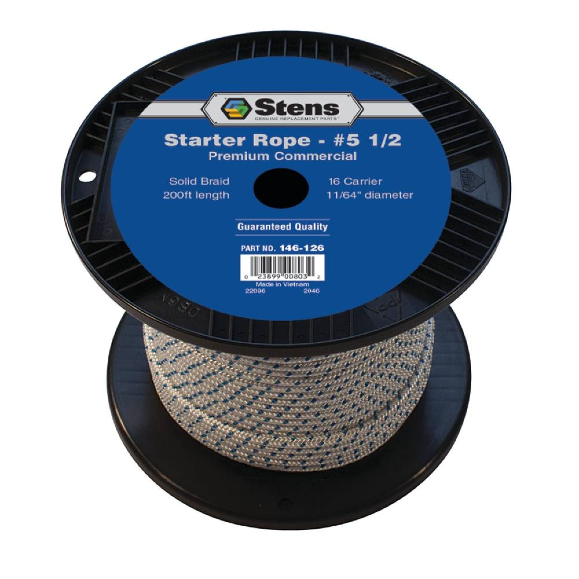 Stens 200' Solid Braid Starter Rope 146-126#5 1/2 Solid Braid