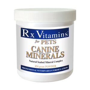 rx vitamins canine minerals - dog calcium supplement plus magnesium & potassium - mineral powder for dogs - mineral supplement for dogs 16 oz