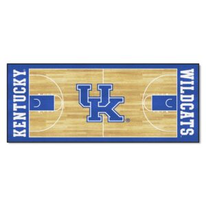 fanmats 8262 ncaa - kentucky wildcats basketball court runner rug - 30in. x 72in. | sports fan area rug