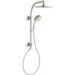 KOHLER K-45211-SN Hydrorail-R Arch Shower Column, Vibrant Polished Nickel