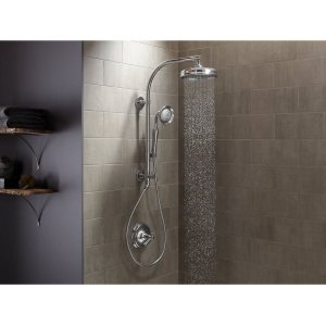 KOHLER K-45211-SN Hydrorail-R Arch Shower Column, Vibrant Polished Nickel