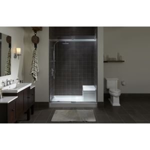 KOHLER K-45211-SN Hydrorail-R Arch Shower Column, Vibrant Polished Nickel