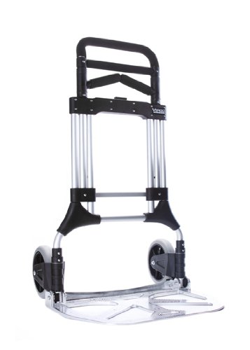 Vergo Industrial 400 lb Capacity Heavy Duty Folding Hand Truck Dolly Cart with Telescoping Handle, Aluminum Foldable Cart with Wheels (S300L)