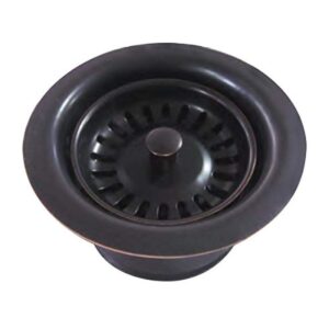 whitehaus collection wh200-orbh kitchen sink disposer trim/basket strainer, oil rubbed bronze highlighted