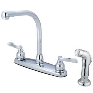 kingston brass kb8751nflsp nuwave french 8" centerset kitchen faucet, 6-7/8-inch, polished chrome