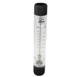 uxcell 2-20gpm water tube design liquid flowmeter measure 1"pt dia input