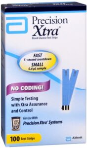 precision xtra test strips 100