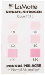 lamotte 1315 soil ph test kit color chart, nitrate nitrogen