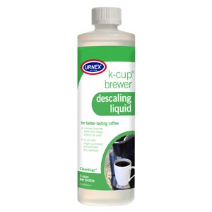 urnex k-cup descaler (3 uses per bottle) - 14 ounce - cleancup descaling solution use with keurig k cup and drip coffee machine