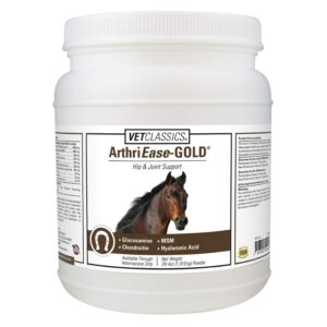 vet classics arthriease-gold joint support for horses - powder health supplement for horses – alleviates aches and discomfort – for flexibility, healthy joint function – antioxidants 2 lb. 4 oz.powder