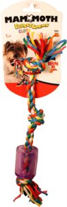 mammoth 10-inch tpr squeaky cloth rope, small