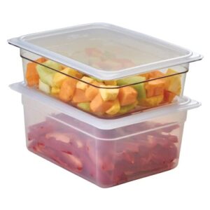 cambro 26pp half size translucent food pan, 6"h