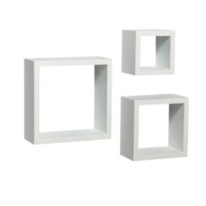 knape & vogt shelf-made 3-piece decorative shadow box set, white