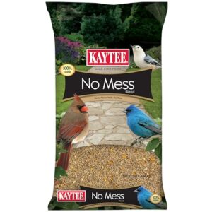 kaytee wild bird (no mess or waste free) food seed blend for blue jays, woodpeckers, juncos, cardinals, grosbeaks, sparrows, and finches, 10 pound, (packaging may vary)