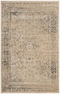 safavieh vintage collection accent rug - 2'7" x 4', warm beige, oriental medallion distressed viscose design, ideal for high traffic areas in entryway, living room, bedroom (vtg113-660)