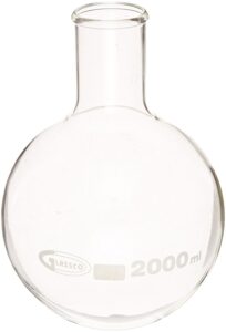 united scientific™ fg4260-2000 borosilicate glass round bottom boiling flask | 2000ml (2l) capacity | designed for use in the laboratory, classroom, or home