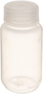 united scientific® unistore™ 33307 | laboratory grade polypropylene wide mouth reagent bottle | designed for laboratories, classrooms, or storage at home | 125ml (4oz) capacity | pack of 12, clear