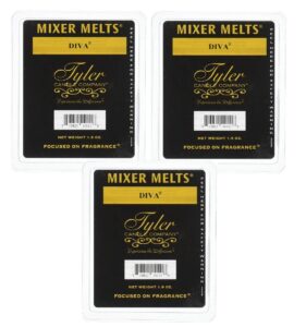 diva mixer melts by tyler candle set of 3