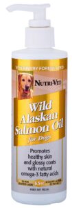 nutri-vet wild alaskan salmon oil for dogs | skin & coat for dogs | omega-6 | 6.5 ounces