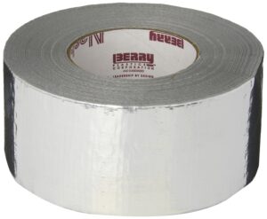 nashua 365 polyethylene coated cloth professional grade duct tape, 55m length x 72mm width, metallic