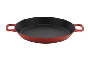 le creuset enameled cast iron paella pan, 3.25 qt., cerise