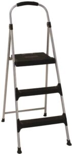 cosco 11410pbl2 signature series three step steel step stool with plastic steps