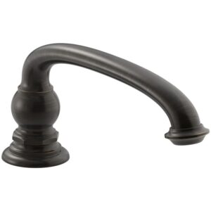 kohler k-72778-2bz artifacts deck-mount bath spout with arc design, less handles, oil-rubbed bronze