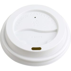 genuine joe gjo11259ct polystyrene protective hot cup lid, white (carton of 1000)