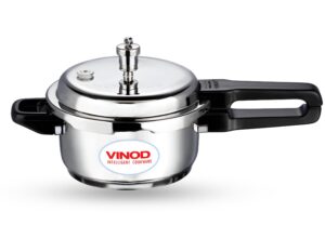 vinod v-5l stainless steel sandwich bottom pressure cooker, 5-liter,silver,medium