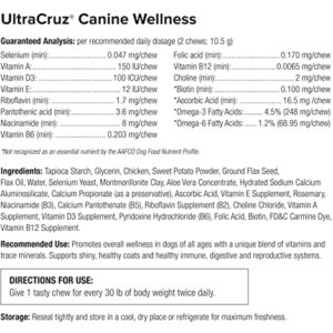 UltraCruz Canine Wellness Supplement for Dogs, 60 Tasty Chews