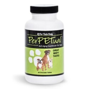 youngevity perpetual™ - maximum strength anti-aging dog bone & joint support - with glucosamine, choline, msm, milk thistle, calcium, turmeric & more - 60 chewable tablets