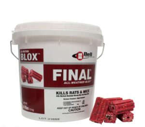 bell final blox rodent bait poison 18#- brodifacoum