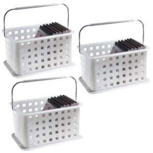 interdesign 3-pack basket, small, clear