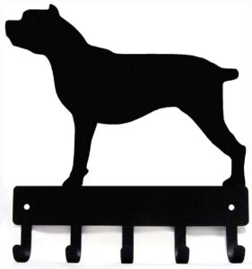 the metal peddler cane corso key holder for wall - small 6 inch wide with 5 hooks - made in usa