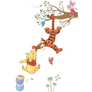 roommates rmk2463gm swinging for honey wall decal, multicolor