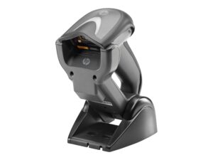 hp wireless bluetooth 1d 2d barcode scanner with usb kit and charging base station, e6p34aa