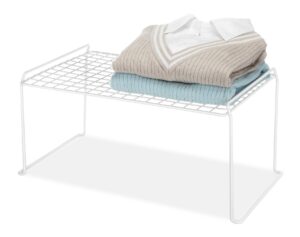 whitmor medium stacking helper shelf white