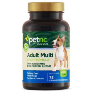 petnc natural care adult multi chewables for dogs, 75 count