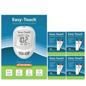 free easy touch glucose meter w/ purchase of 200ct easy touch test strips