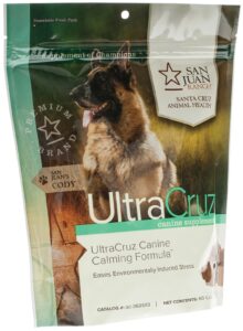 ultracruz canine calming supplement for dogs, 60 tasty chews