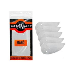 raptorazor mano hunting replacement blades (pack of 5)