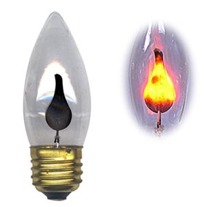 national artcraft flicker flame bulb with standard base flickers with a soft orange glow (pkg/5)