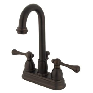 two handle 4" centerset lavatory faucet with retail pop-up - oil rubbed bronze