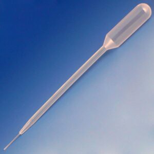 globe scientific transfer pipet, 134060-500, 5.8ml capacity, fine tip, non-sterile, 157mm length, bulb draw - 3.4ml, 500/box