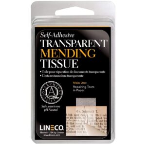 lineco transparent mending tissue 1/2 in. x 12 ft. roll