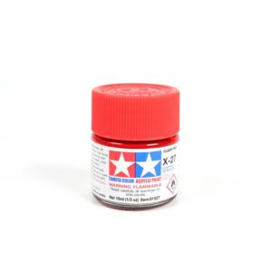 tamiya acrylic mini x27 clear red tam81527 plastics paint acrylic