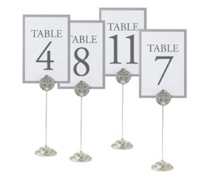 lillian rose silver wedding reception table number holders (cp935)